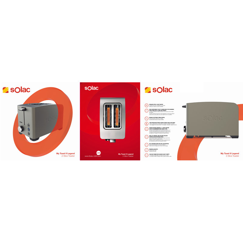 Solac 2 Slice My Toast II Legend Toaster | Wayfair